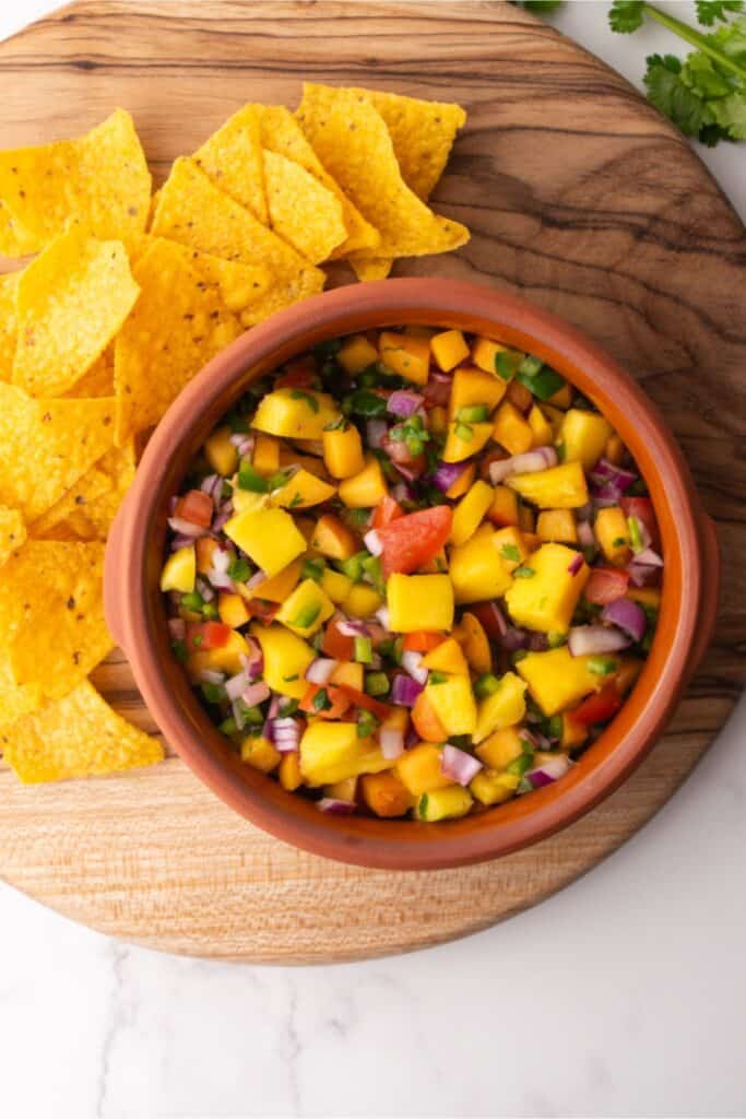 Easy Peach Mango Salsa Recipe